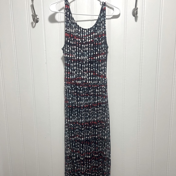 Merona | Dresses | Merona Maxi Dress Blue And Red | Poshmark